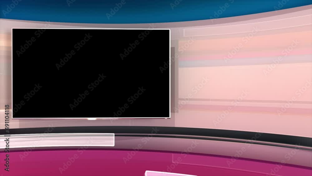 Tv Studio. Studio. Backdrop for TV shows .TV on wall. News studio. The ...