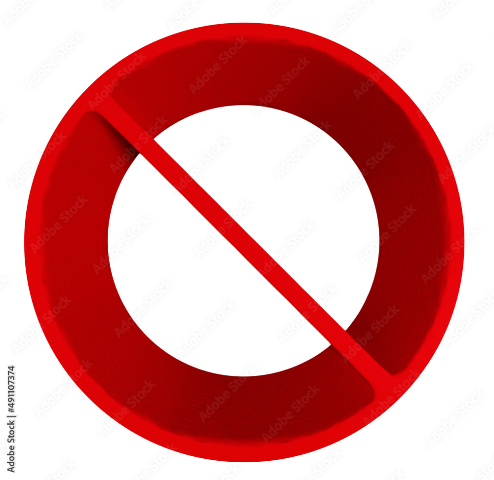 Red circle sign with a red oblique line, Prohibition sign Stock ...