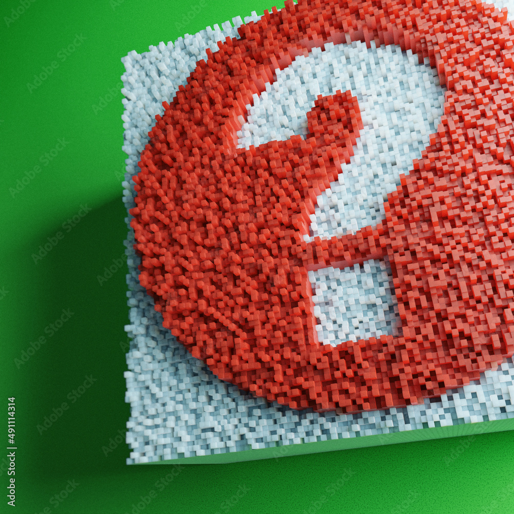 Question Mark In 3d Rendered Blocks Stock Illustration | Adobe Stock
