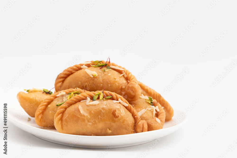 Indian Mithai Gujia Also Called Gujiya, Pirukiya, Pirukia, Pedakiya ...