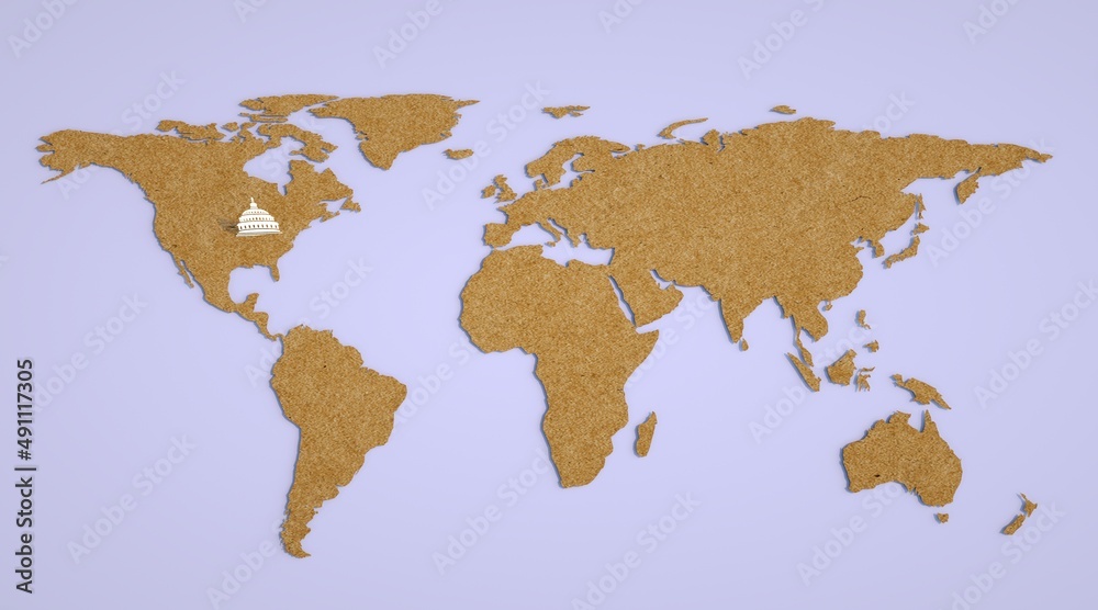 Map of the world. Flat earth map template, infographics. Globe similar ...