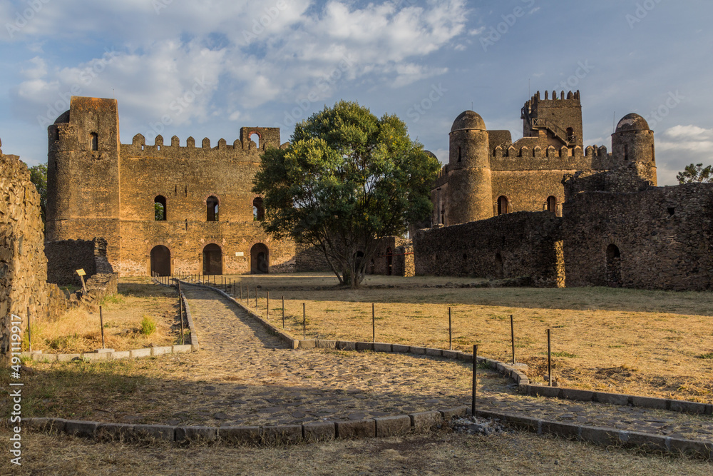 Iyasu I and Fasilidas palaces in the Royal Enclosure in Gondar ...