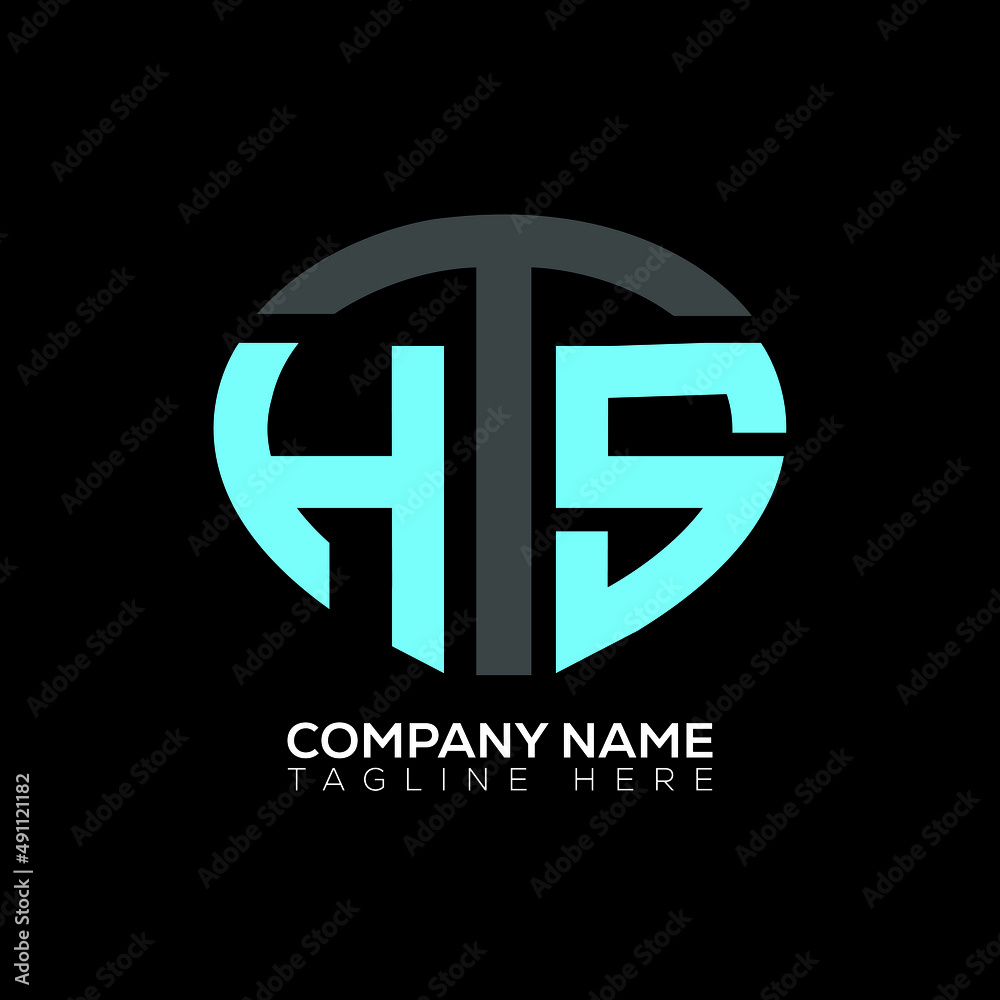 HTS logo monogram isolated on circle element design template, HTS ... HTS logo monogram isolated on circle element design template, HTS ...