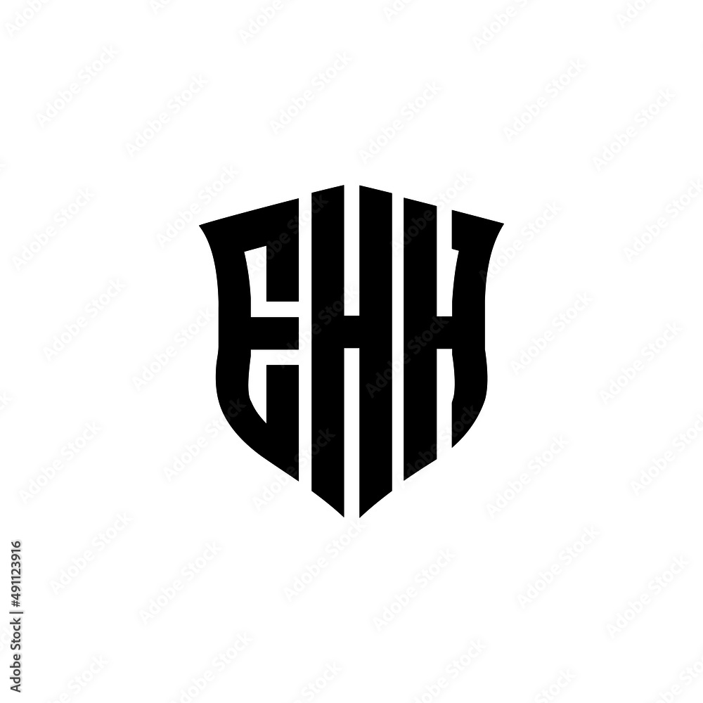 EHH letter logo design with white background in illustrator, cube logo ...