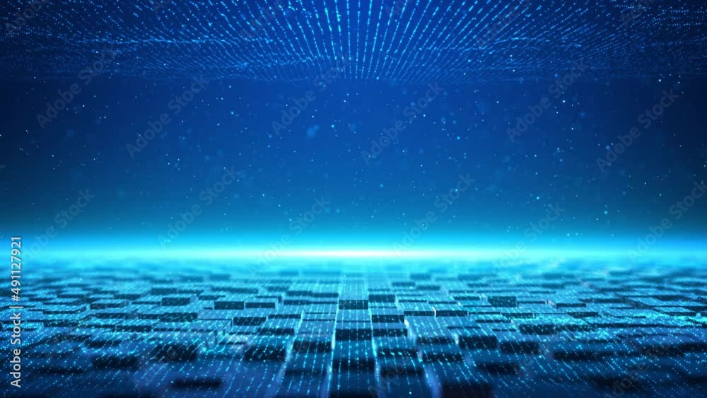 Video Stock Blue tech particles background is a spectacular motion ...