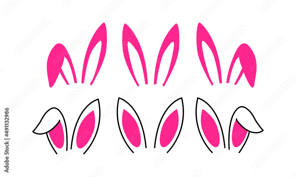 Bunny ears - Easter bunny svg Vector and Clip Art Stock Vector | Adobe ...