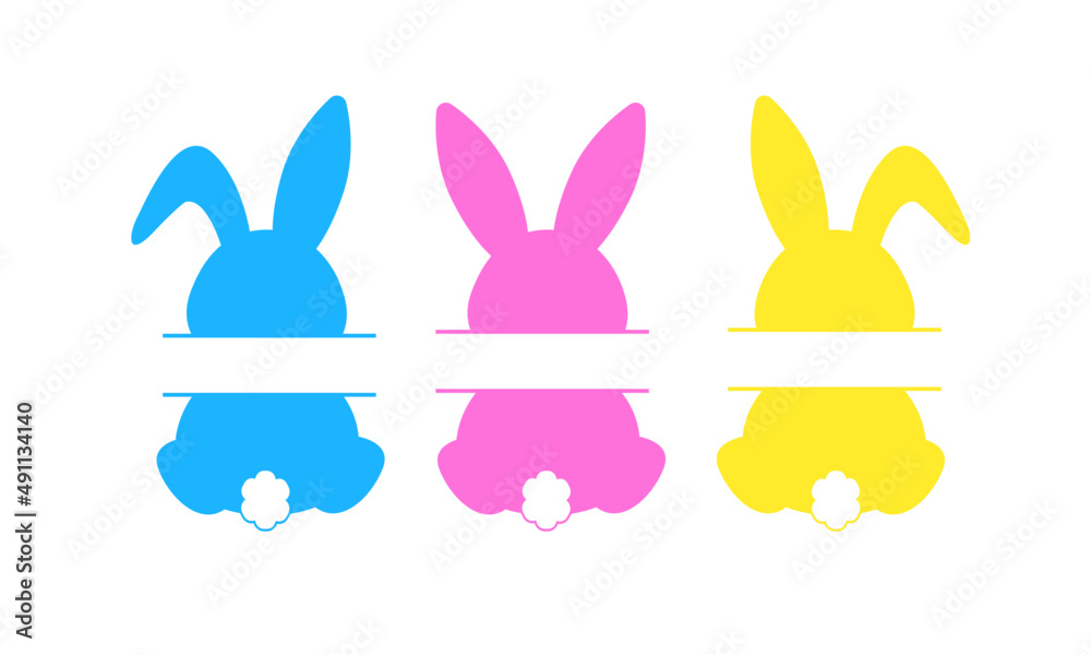 Easter bunny Monogram SVG, Easter monogram Vector and Clip Art Stock ...