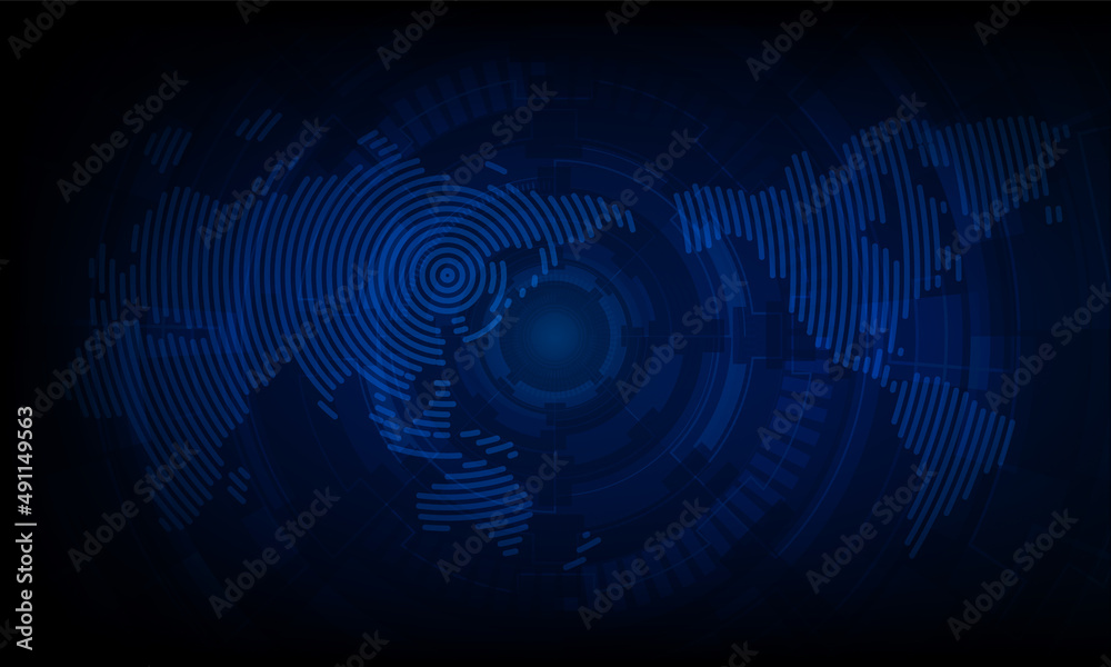 Abstract a stream of binary code numbers on the monitor are the ...