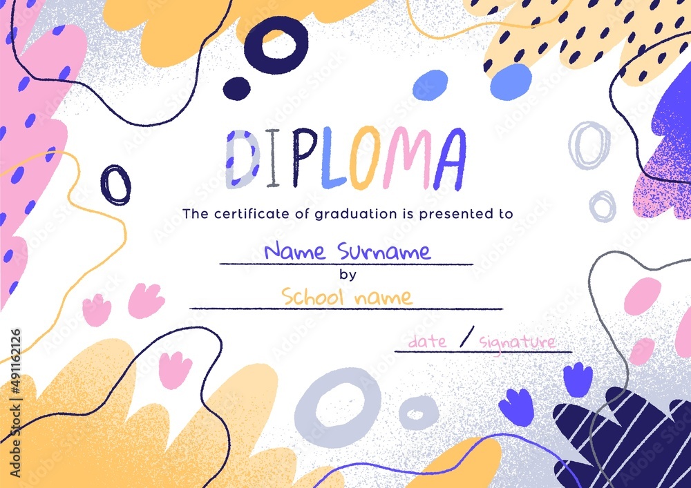 Kinder Graduation Border Design