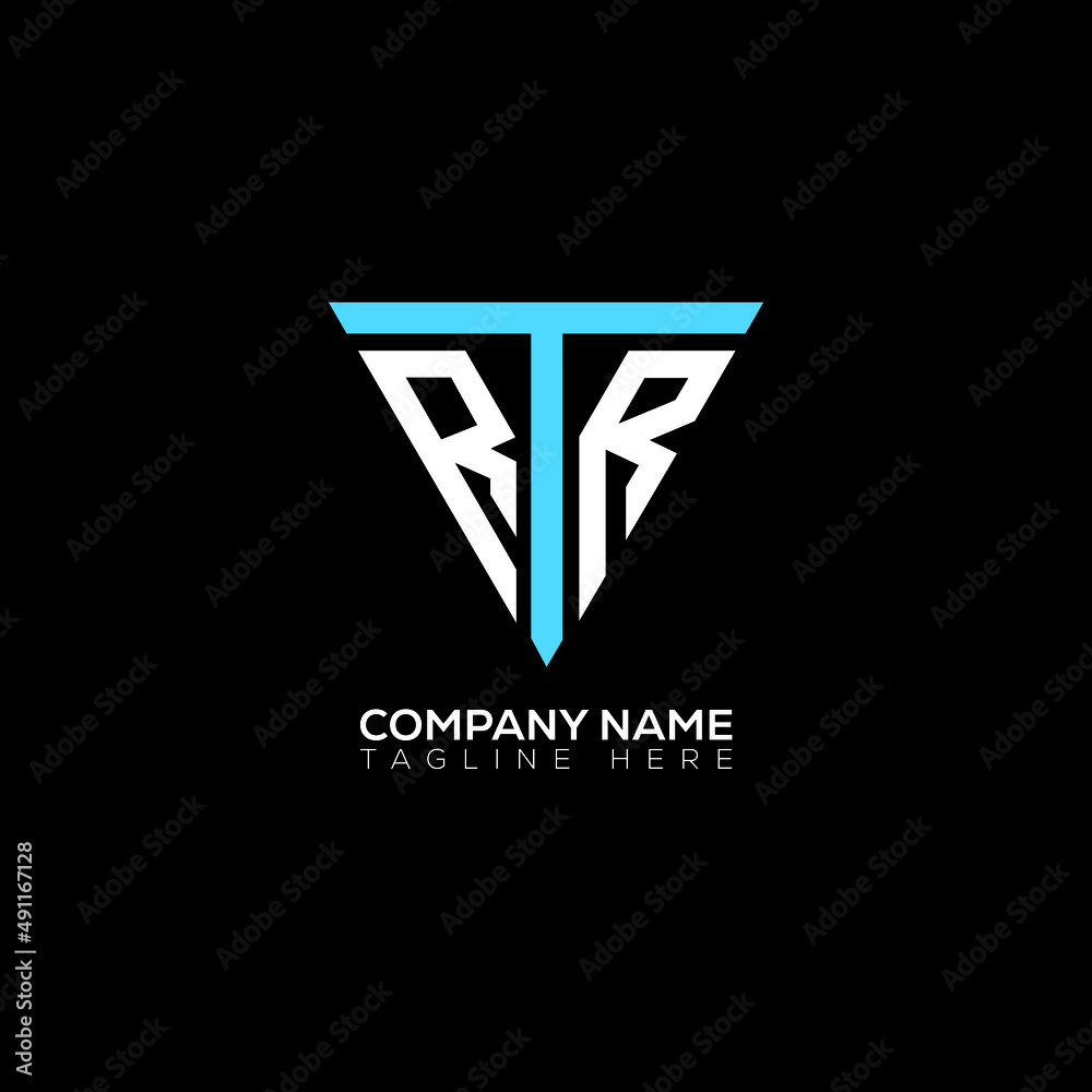 RTR letter logo design on black background.RTR creative initials letter ...