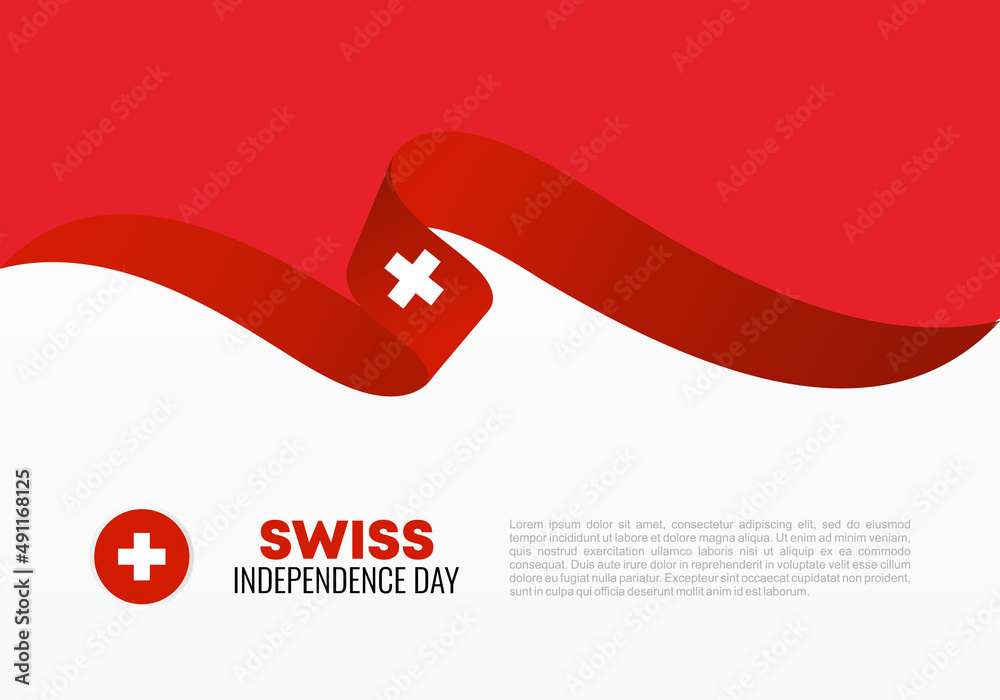 Swiss independence day background banner poster for national ...