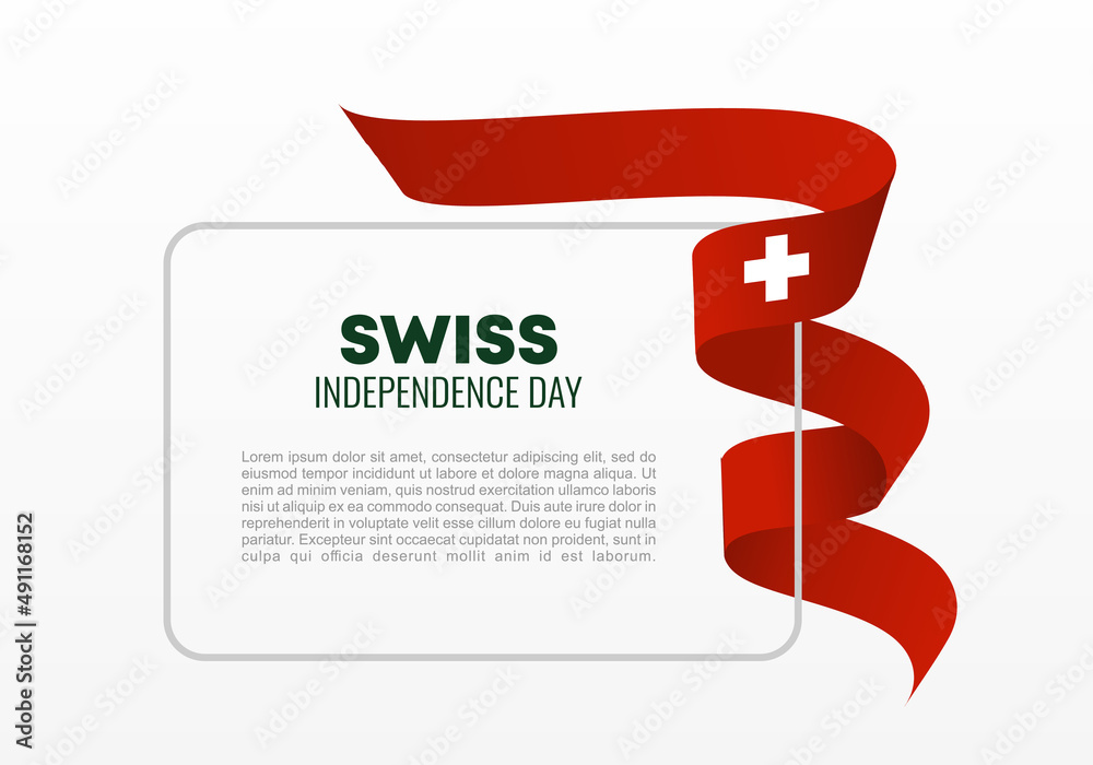 Swiss independence day background banner poster for national ...