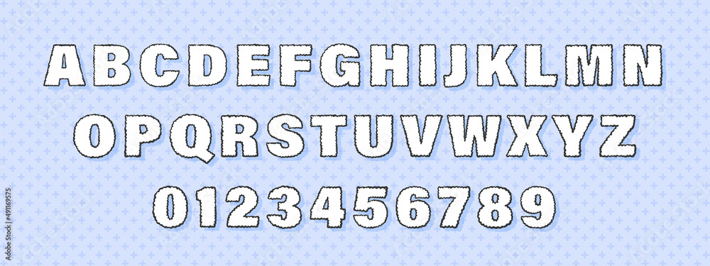 Speech Bubble font. Hand-drawn doodle font. Cartoon font. Vector ...