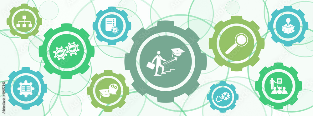 Concept of continuing education Stock Illustration | Adobe Stock