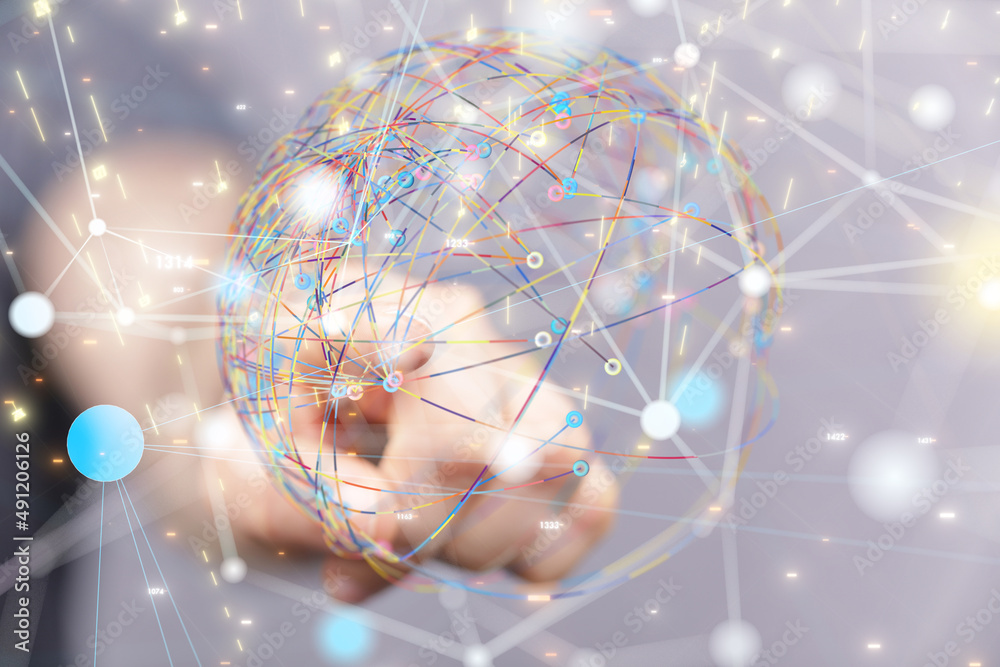 conference Digital Network and data concept 3d Stock Photo | Adobe Stock