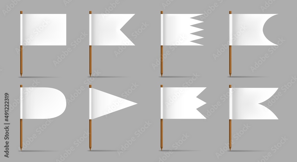 Paper flags collection Stock Vector | Adobe Stock