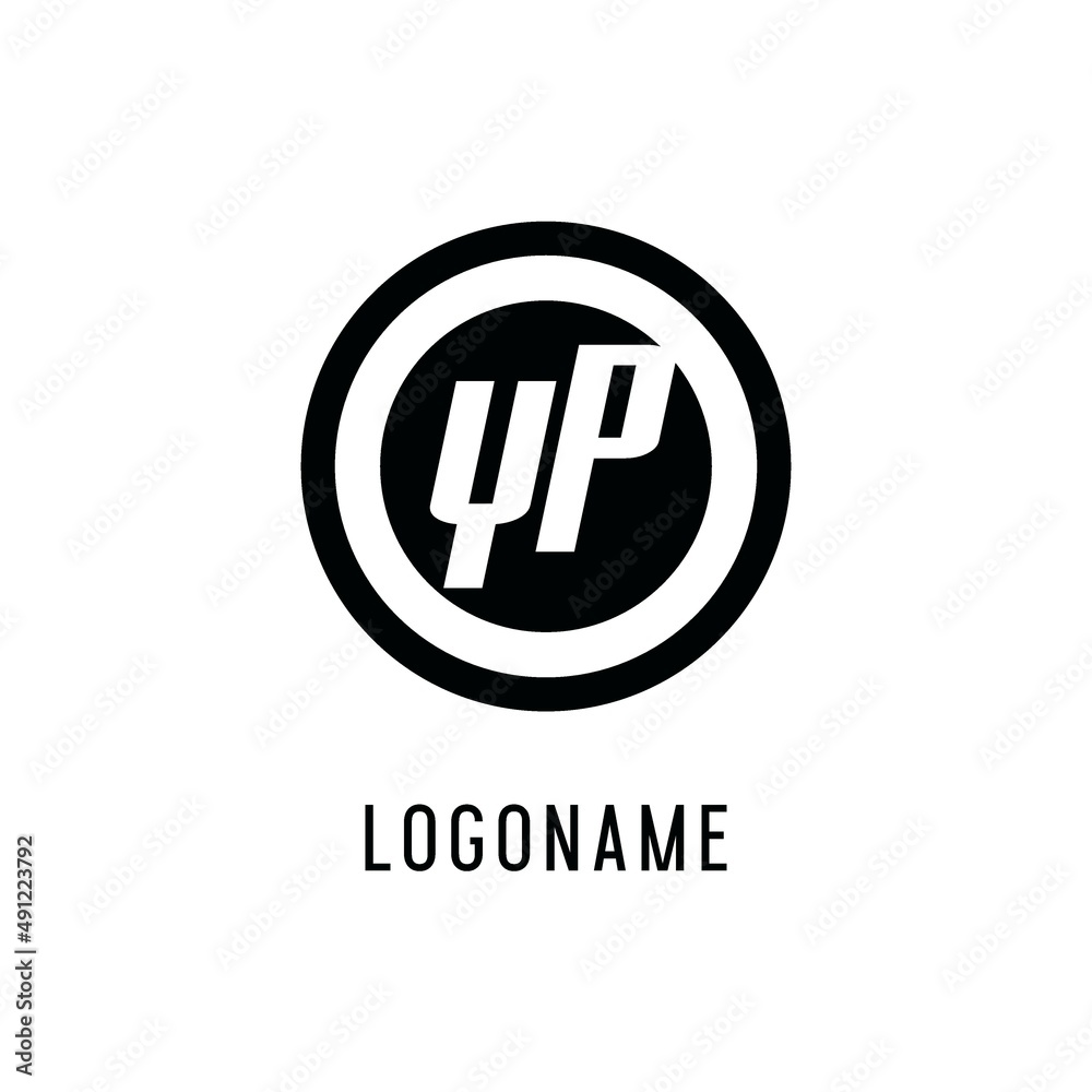 Initial YP logo concentric circle line, clean and simple monogram logo style Stock Vector ...