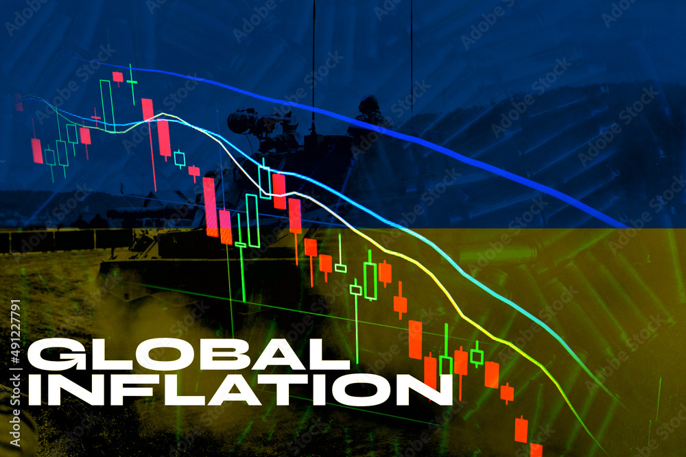 Conflict Ukraine Russia Inflation Stock Market Falling Red Price War ...