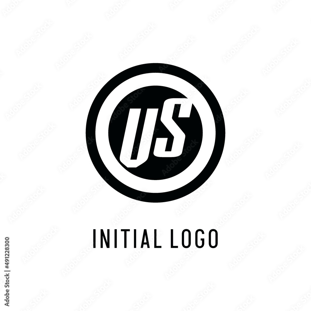 Initial VS logo concentric circle line, clean and simple monogram logo style Stock Vector ...