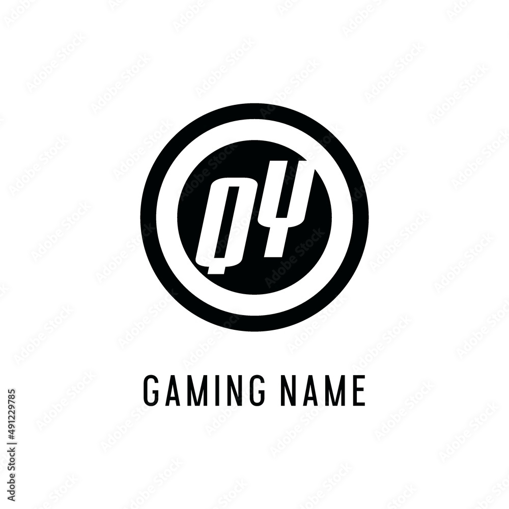 Initial QY logo concentric circle line, clean and simple monogram logo style Stock Vector ...