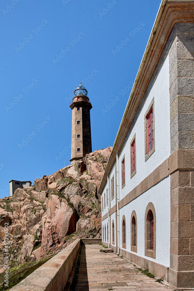 Camarinas Lighthouse in the Vilan Cape, Galicia, Spain. One of the most ...