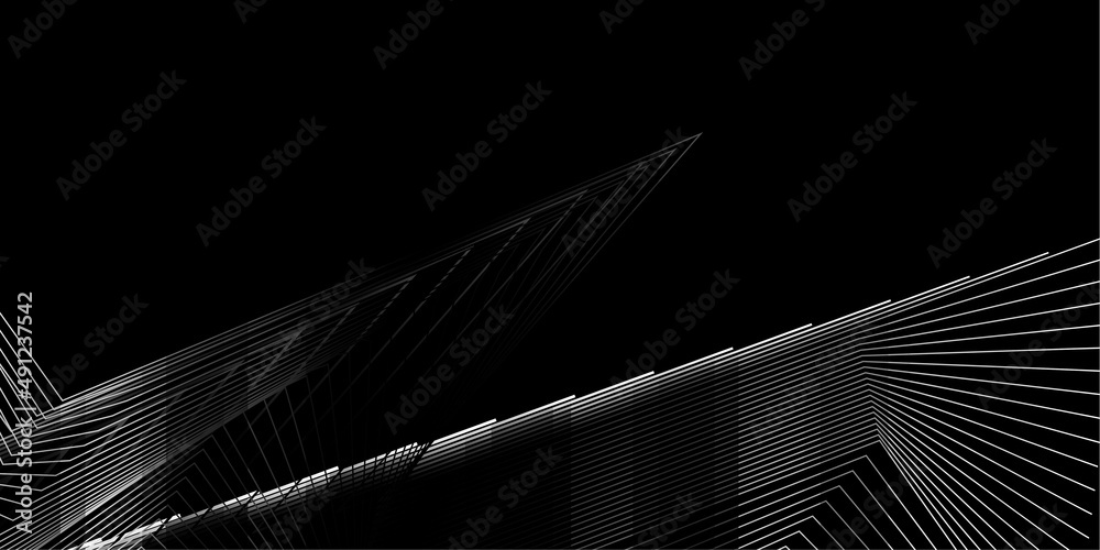 Abstract black background with silver lines Stock Vector | Adobe Stock
