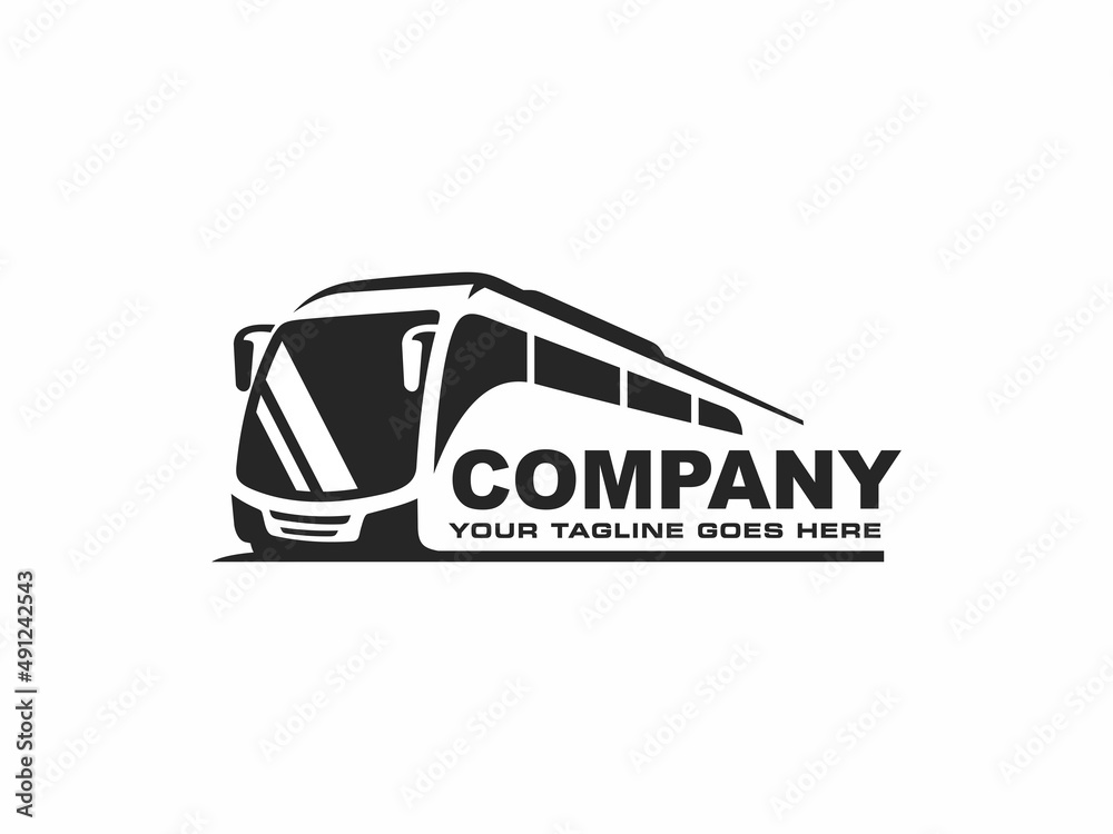 Bus logo design vector. Travel bus logo Stock-Vektorgrafik | Adobe Stock