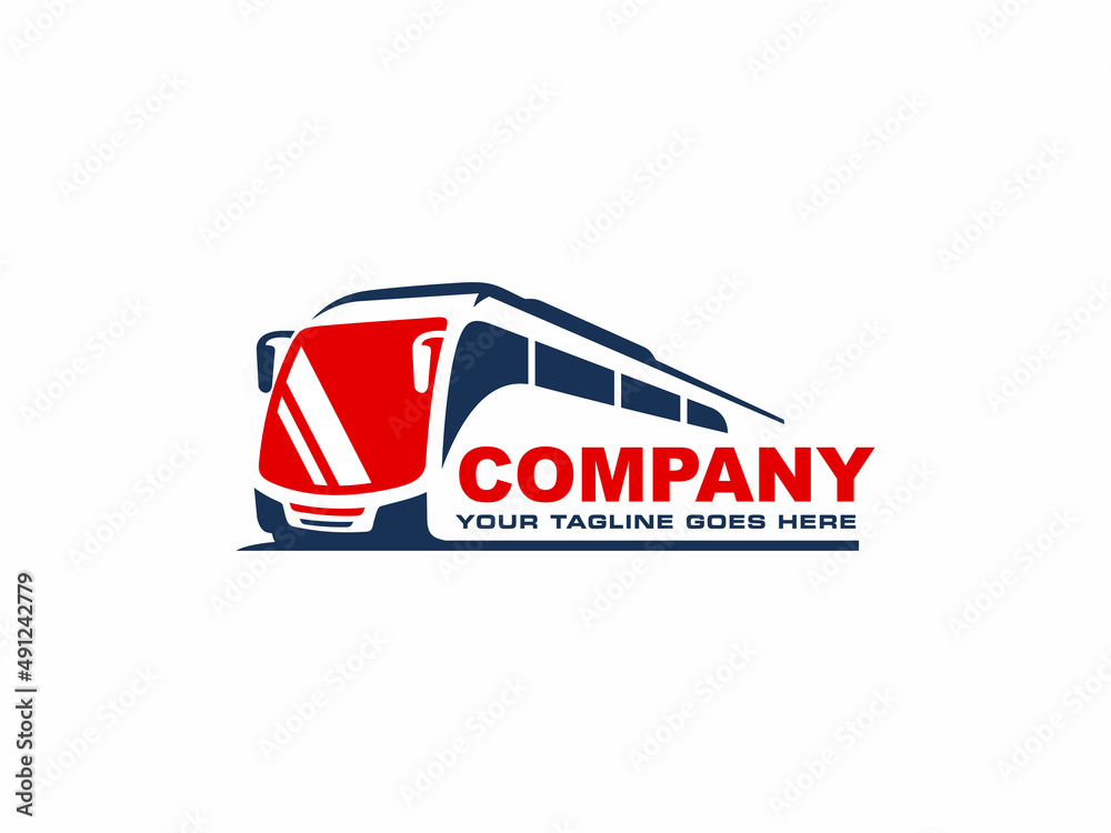 Bus logo design vector. Travel bus logo Stock Vector | Adobe Stock