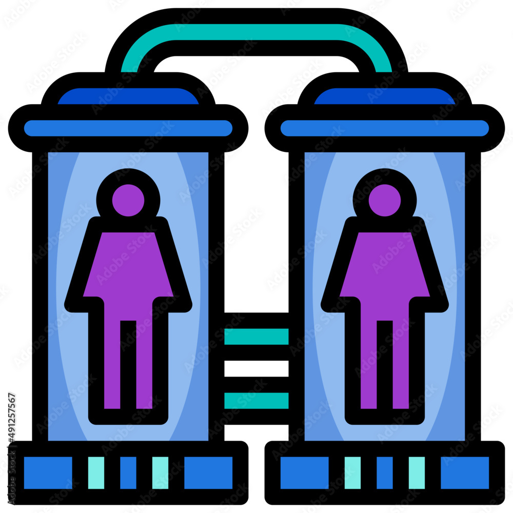 CLONING MACHINE filled outline icon Stock Vector | Adobe Stock