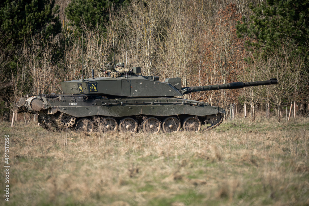 Poster British army FV4034 Challenger 2 main battle tank with the ...