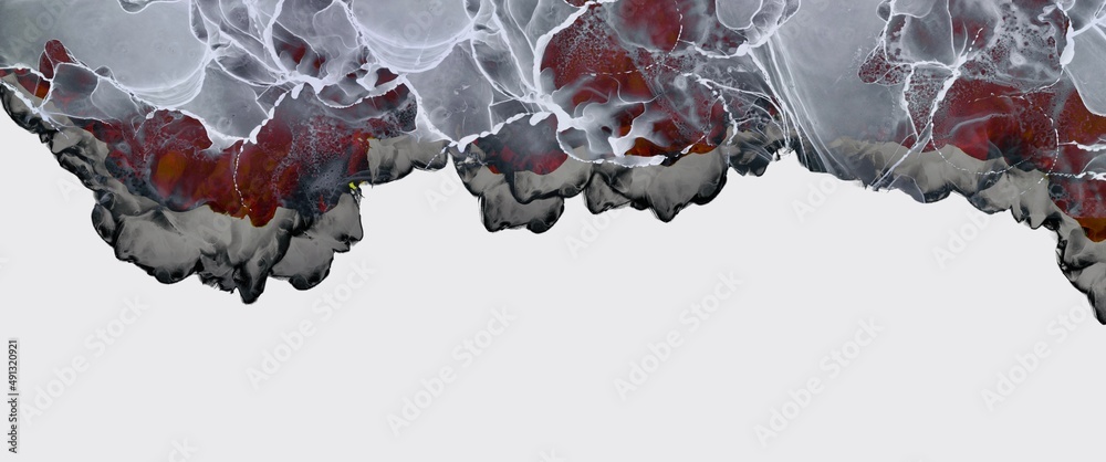 Minimal alcohol ink background with monochrome accent, free white copy ...