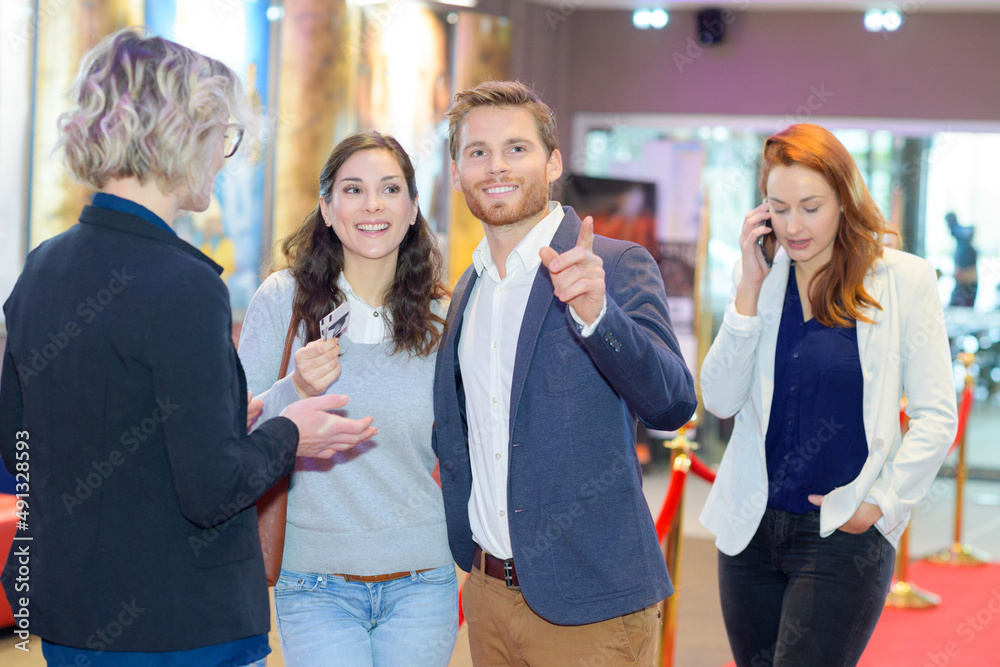 concept of people standing in queue Stock Photo | Adobe Stock