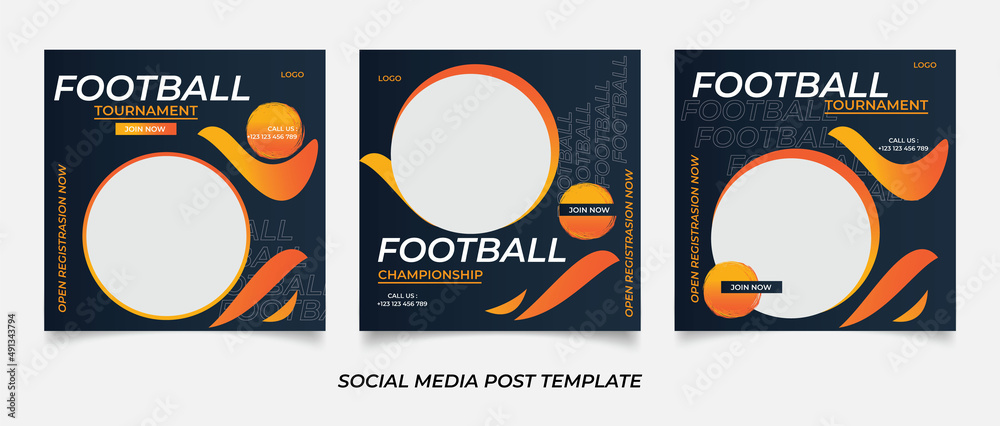 Football for social media posts Stock Vector | Adobe Stock
