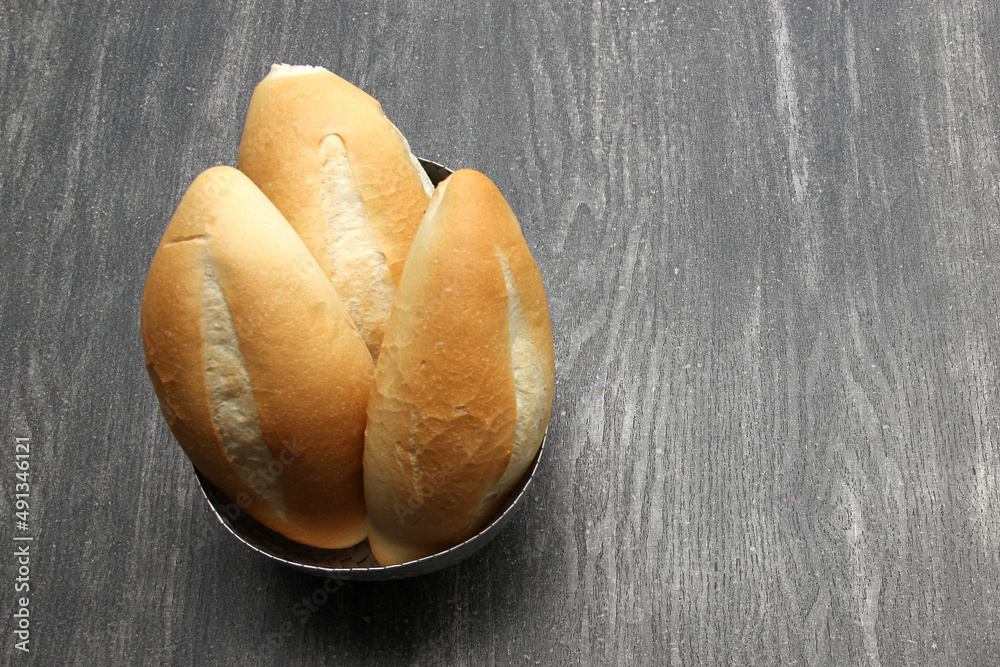 Fresh, delicious, fluffy, hot, freshly made Mexican bolillo bread ...