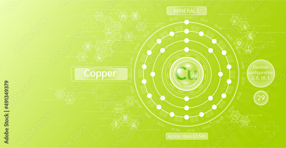 Minerals copper and Vitamin supplements complex capsule. Calcium food ...