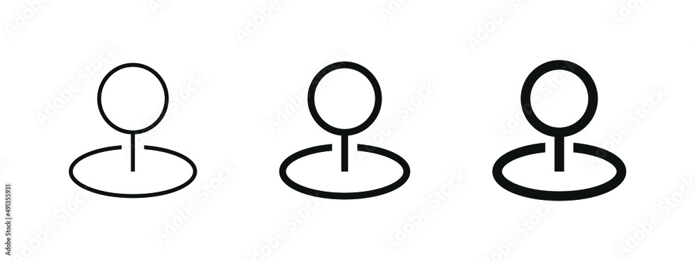 base marker icon. location pin icon - map pointer symbol, mark place ...