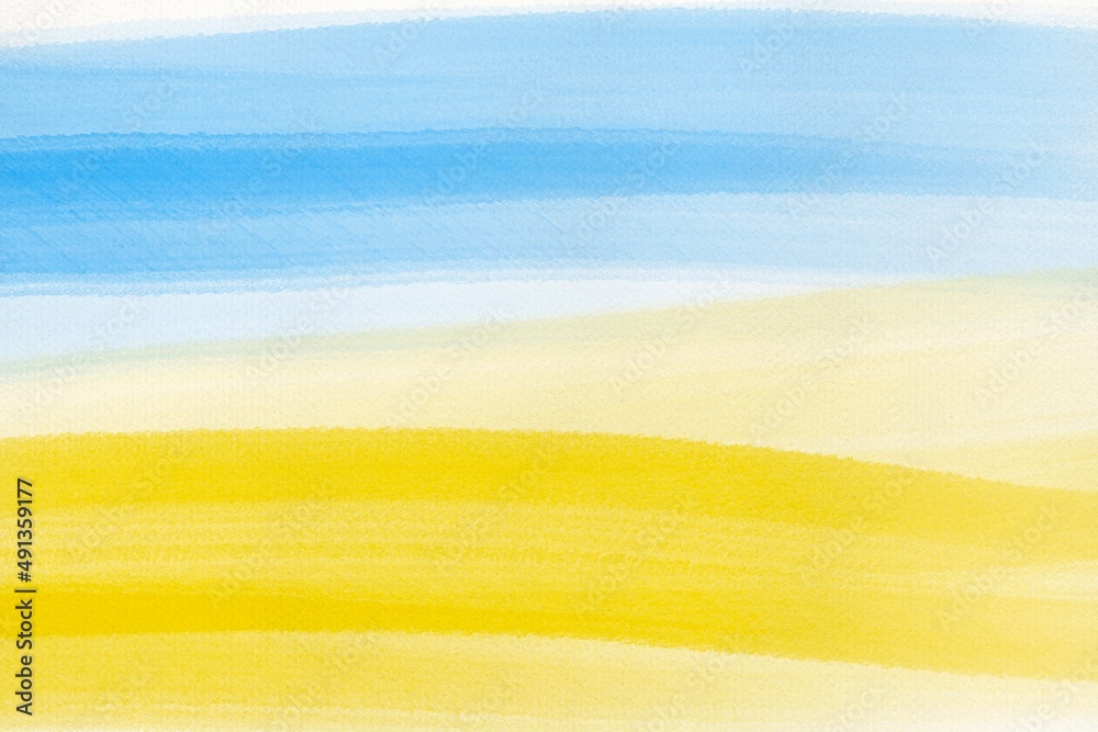 Blue and yellow horizontal watercolour lines Stock Illustration | Adobe ...