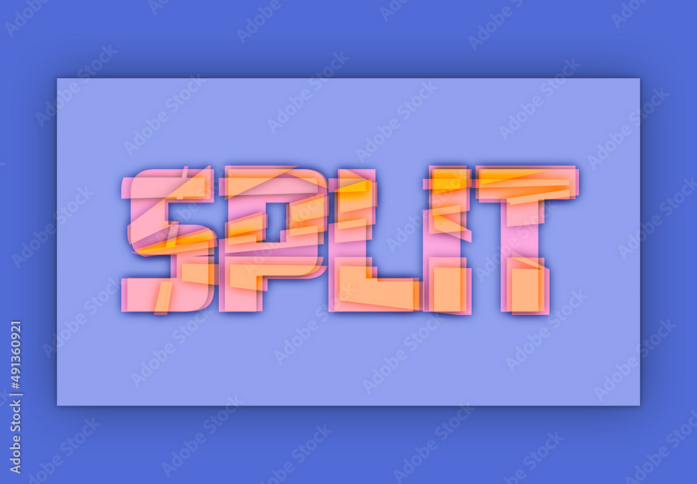 Split Text Effect Stock Template Adobe Stock