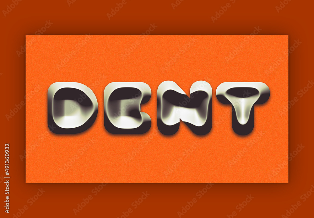 Dent Text Effect Stock Template | Adobe Stock