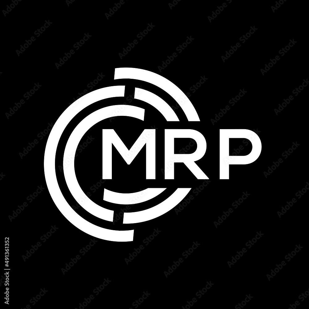 MRP letter logo design on black background. MRP creative initials ...