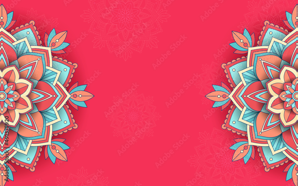 Beautiful mandala background template Stock Vector | Adobe Stock