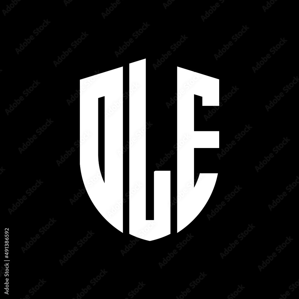 OLE letter logo design. OLE modern letter logo with black background ...