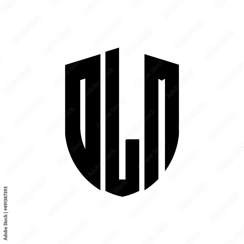 OLM letter logo design. OLM modern letter logo with black background ...