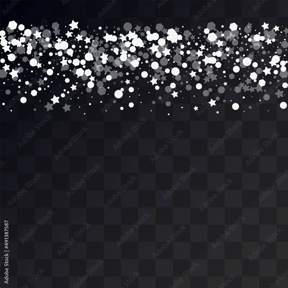 Silver Snowflake Vector Transparent Background. Stock Vector | Adobe Stock
