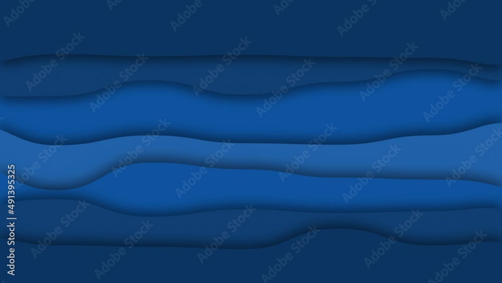 Rectangle wave cartoon abstract background blue color animation. Intro ...