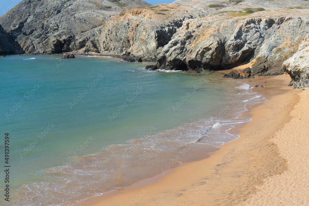 Image of El Pilon de Azucar beach at Cabo de la Vela. La Guajira Desert ...