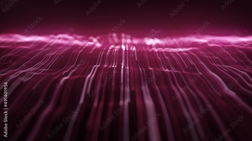 Abstract Light Fiber Strings Flowing Background Loop/ 4k animation of ...