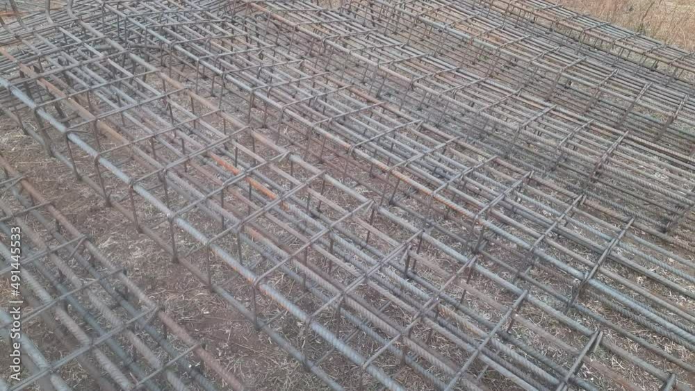 Reinforcement Steel column structure for building construction. The ...