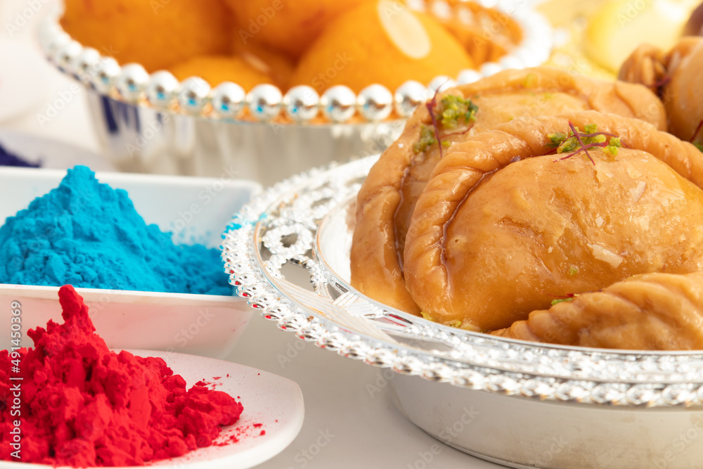 Gujia Mithai Also Called Gujiya, Pirukiya, Pirukia, Pedakiya, Karanji ...