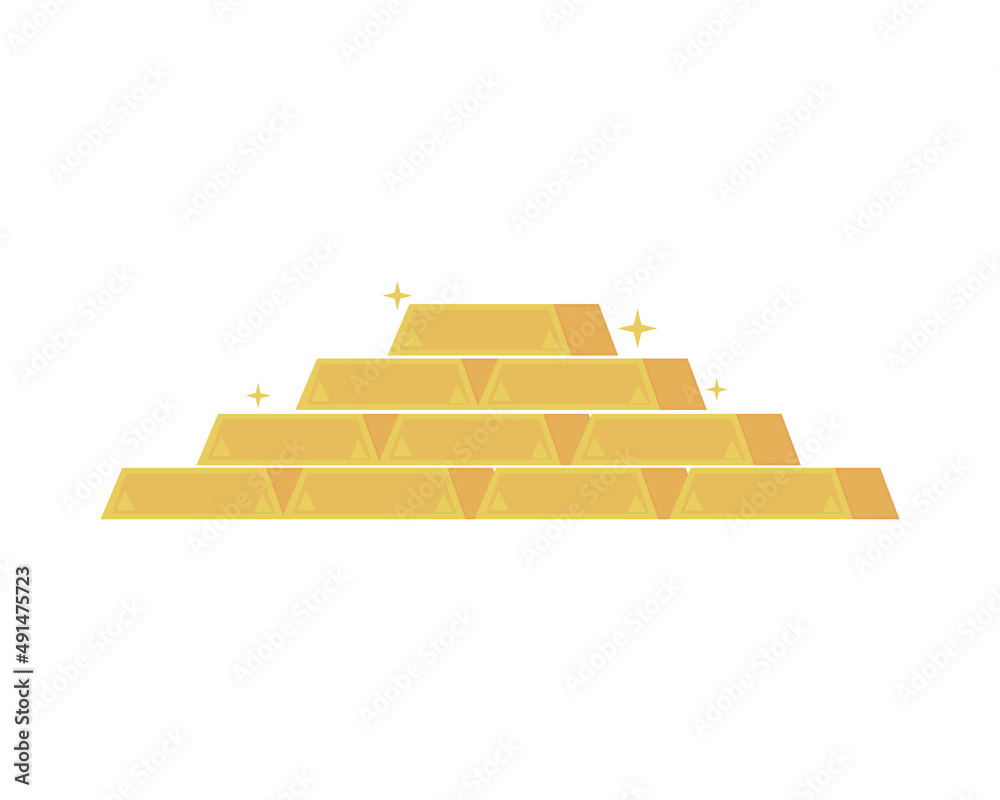 stack of gold bars Stock Vector | Adobe Stock